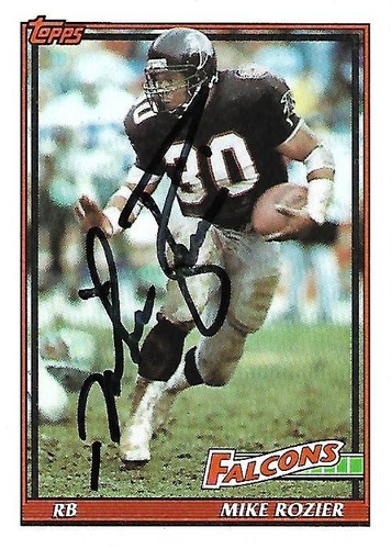 Mike Rozier Autographed Auto 1991 Topps Atlanta Falcons Card - Heisman ...