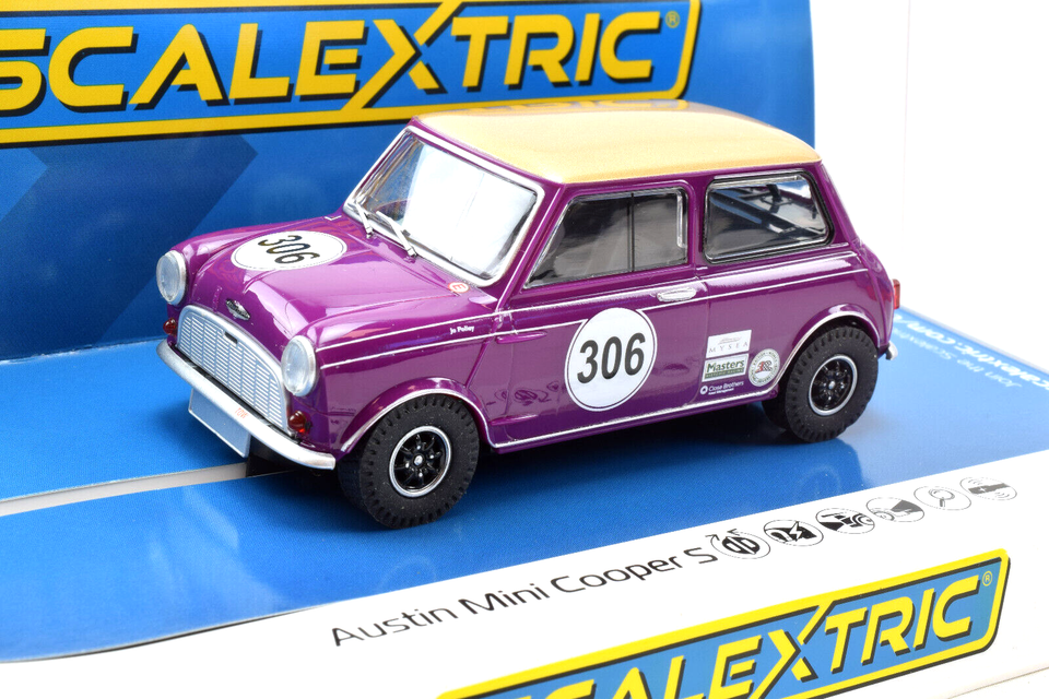 Scalextric Austin Mini Cooper S - Jo Polley W/ Lights 1/32 Slot Car ...