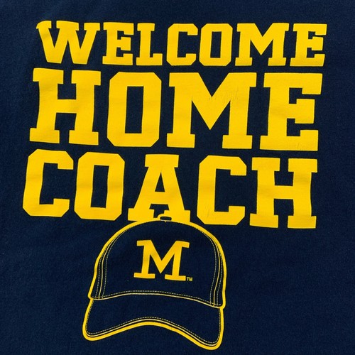 Michigan Wolverines Welcome Home Coach Jim Harbaugh Adidas Shirt M Go ...
