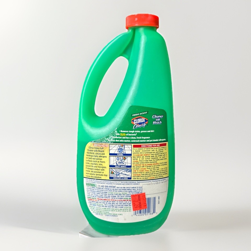 1999 Vintage Clorox Clean-Up Fresh Scent Cleaner + Bleach Preowned 70% ...