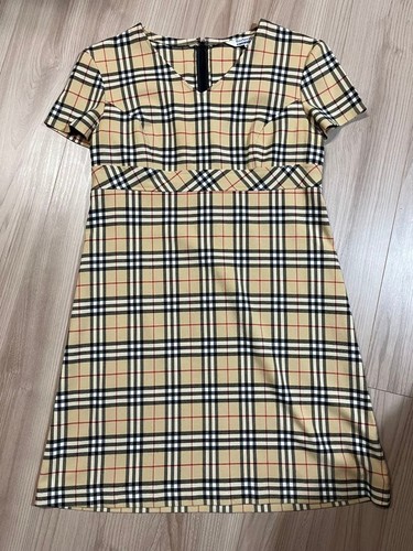 Burberry Blue Label Short Dress 40 Nova Check Beige | eBay
