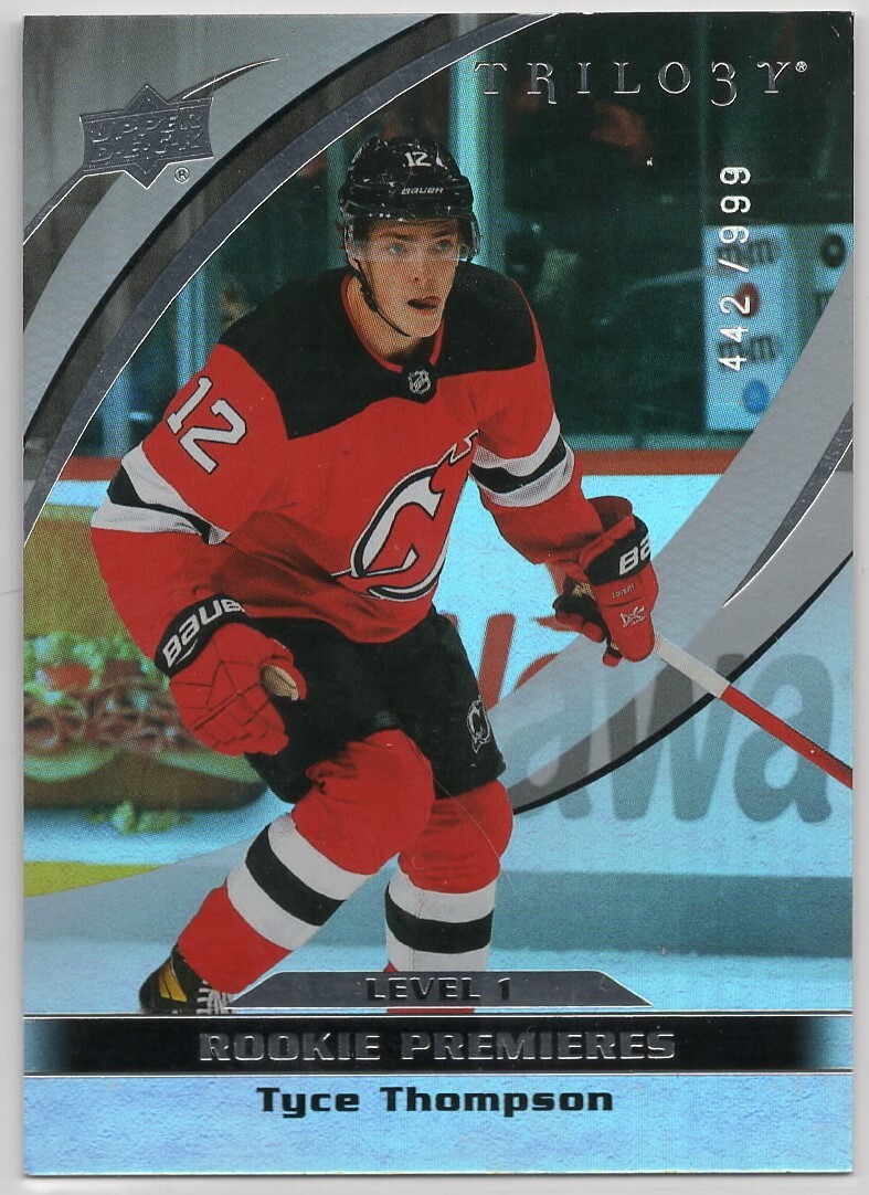 2021-22 Upper Deck Trilogy Tyce Thompson #3 Devils Level 1 SN# /999 | eBay