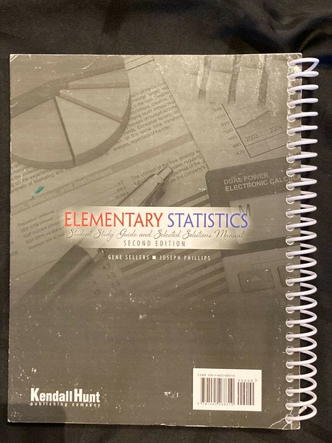 Elementary Statistics Study Guide 2nd Edition Sellers & Phillips (2015 ...
