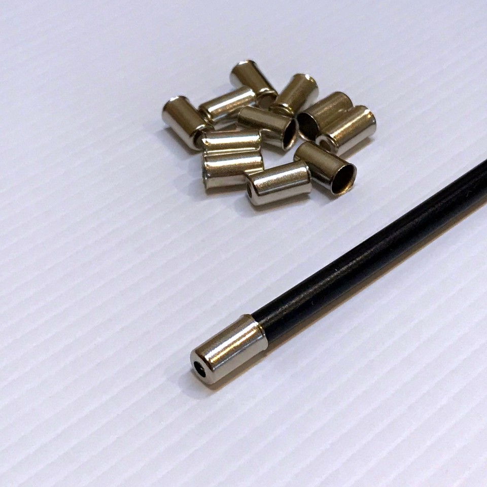12pc Brass Brake Cable Ferrules —AUS STOCK— Bike Bicycle Silver Cap ...