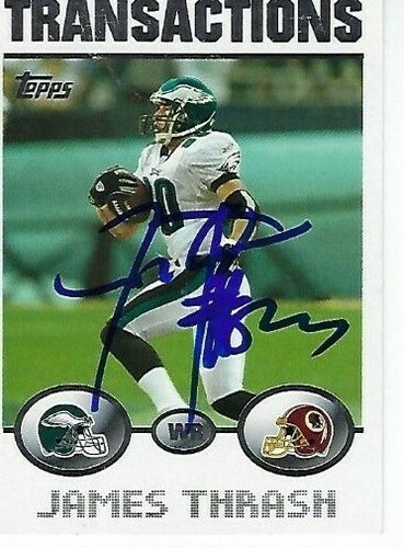 JAMES THRASH SIGNED 2004 TOPPS #33 - REDSKINS / EAGLES | eBay