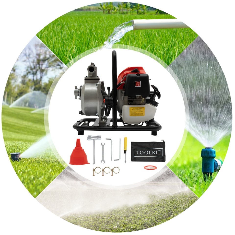 2/4 Stroke Gasoline Water Pump Gas-Powered Semi-Trash Irrigation ...