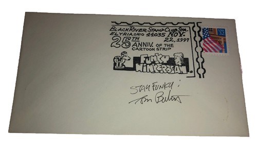 Tom Batiuk Funky Winkerbean Signed First Day Envelope Cover Cartoonist ...
