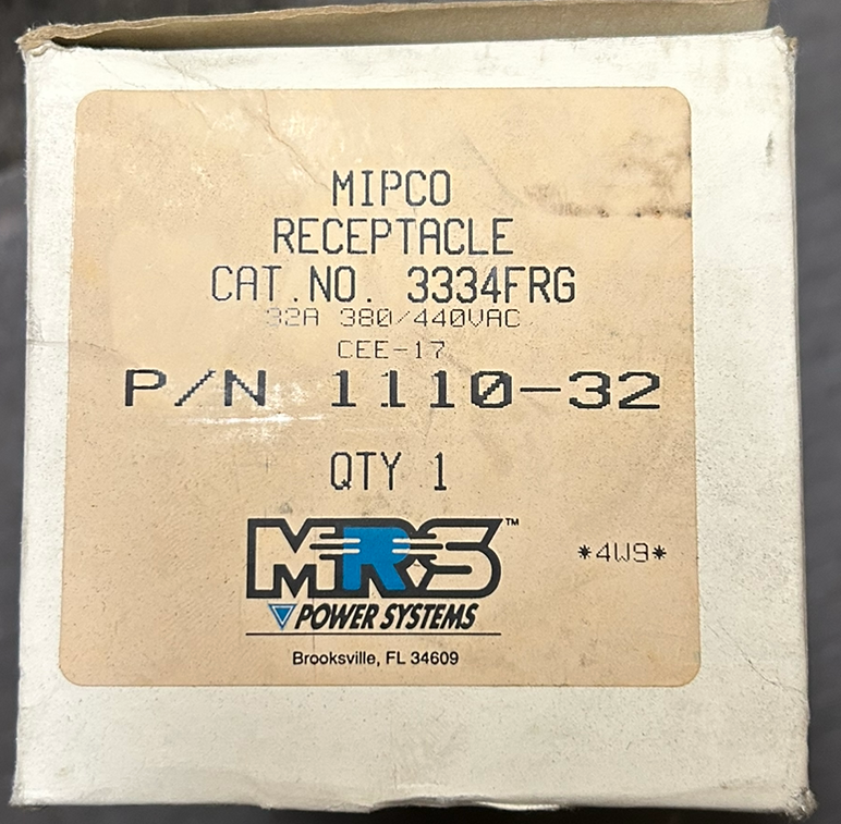 Mipco 3334FRG Receptacle 1110-32 New in Box | eBay