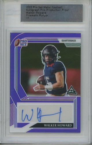 2022 Leaf Pro Set Metal Draft Proof Prismatic Purple Walker Howard 1/1 ...