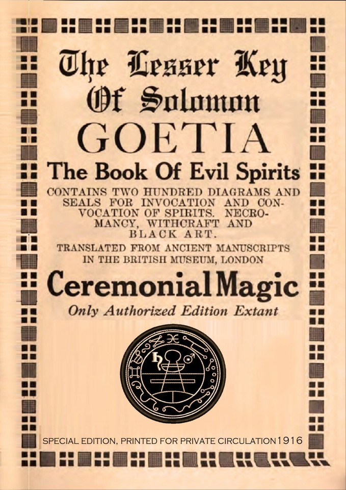 antique book grimoire magic rare esoteric manuscript occultism goetia ...