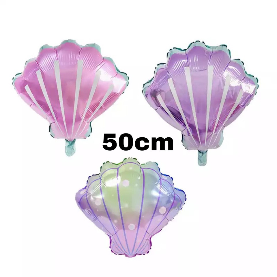 Mermaid Tail Sea Shell Foil Magic Metallic Display Balloons Birthday ...