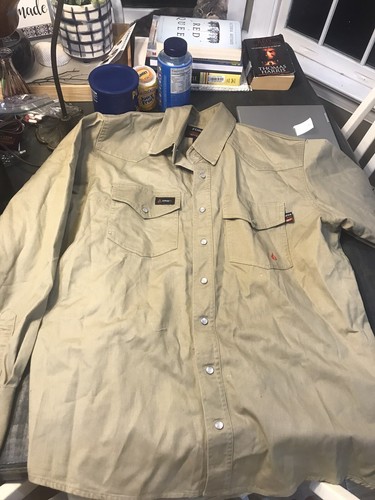 Forge Workwear Pearl Snap Shirt Long Sleeve Button Up Career Top Size ...