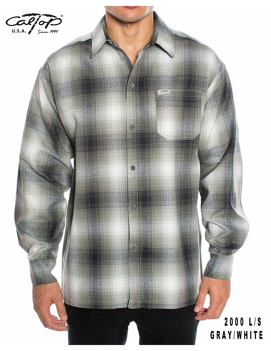 CALTOP OLD SCHOOL FLANNEL VETERANO LONGSLEEVE SHIRT PLAID SM-5X ...