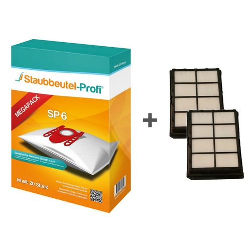 20 Staubsaugerbeutel, 2 HEPA passend für Bosch BSG 40000 - 49999 ...