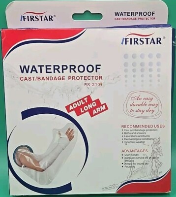 Firstar Waterproof Cast / Bandage Cover, Shower Protector, Adult Long ...