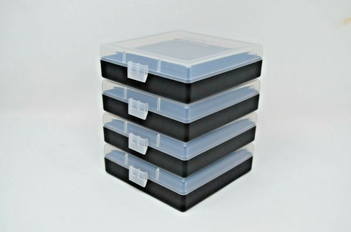 BERRY'S PLASTIC AMMO BOXES (4) CLEAR/BLACK 100 Round 9MM / 380 | eBay