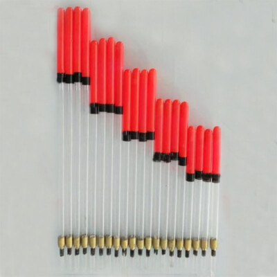 20PCS Mixed Unloaded Fishing Crystal Waggler Floats Clear Carp Coarse ...