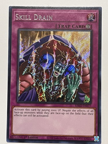 Skill Drain 1st Edition Secret Rare RA02-EN077 Yu-Gi-Oh! NM/NP | eBay