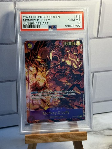 PSA10 ONE PIECE Monkey D. Luffy (Alt Art) OP09-119 SEC Emperors in the ...