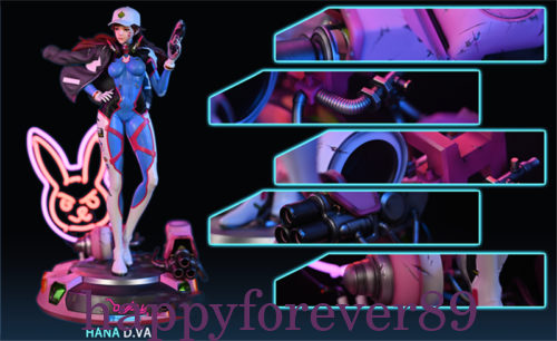 LDX Studio D.VA Game Girl Resin Statue DVA Model 1/4 Scale Led EX Ver.In Stock | eBay