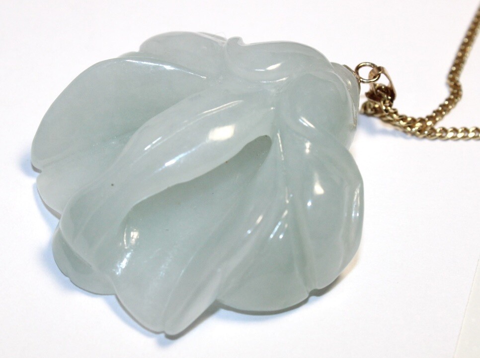 Extra Large Rare Calla Lily Jade Pendant Estate Lot Jewelry | eBay