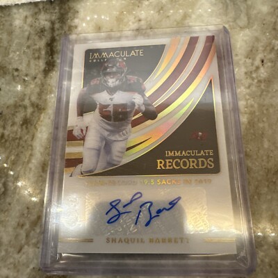 SHAQUIL BARRETT 2022 PANINI IMMACULATE AUTO AUTOGRAPH CARD #25/49! | eBay