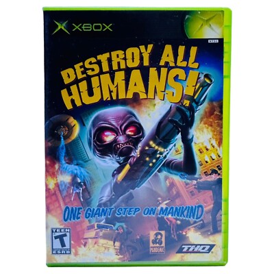Destroy All Humans (Microsoft Xbox, 2005) Authentic Tested Game Disc ...