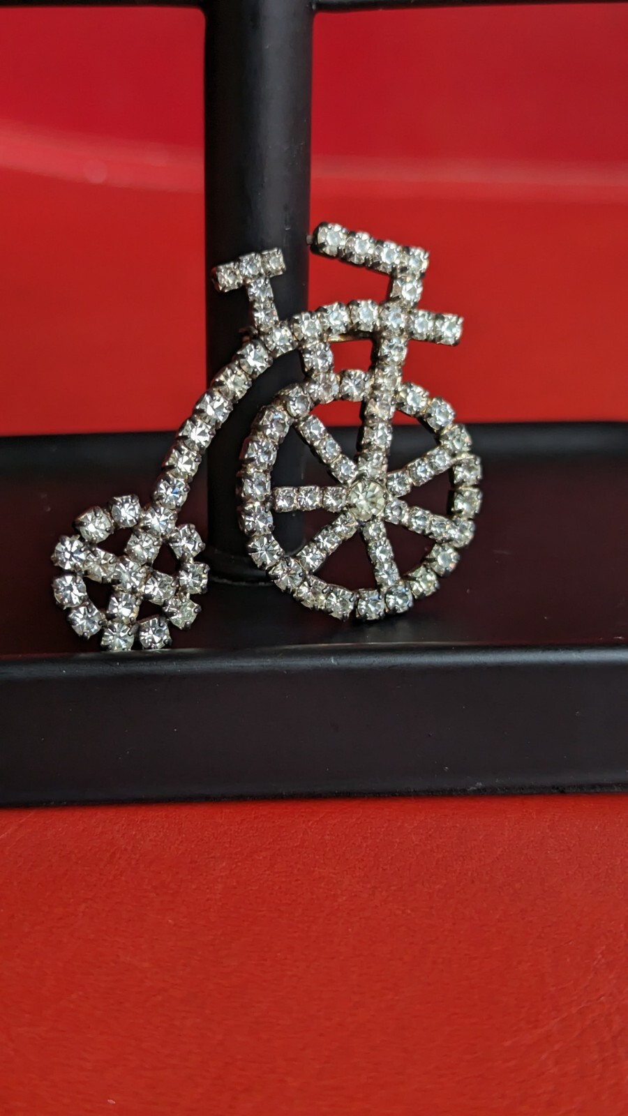 Vintage large Wheel Tricycle Bike Bicycle Pin 2" Bro… - Gem