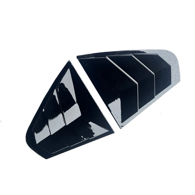 For Volkswagen Jetta 2012-2018 Gloss Black Rear Window Quarter Louver ...