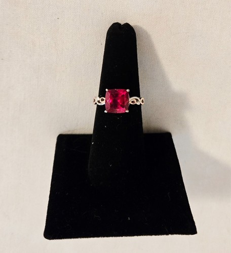 Sterling Silver 925 DJoy, Ring, Lab-Created Padparadscha Sapphire Size ...