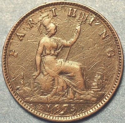 United Kingdom Farthing 1875 Victoria Queen | eBay