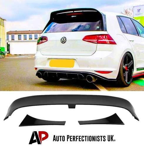 VW Golf R GTD GTI Clubsport Style Rear Gloss Black Boot Spoiler Wing ...