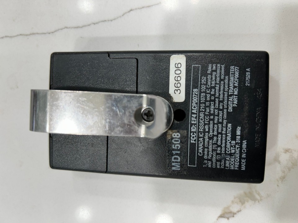 Linear MT-1B 318 MHz gate/garage opener remote control | eBay