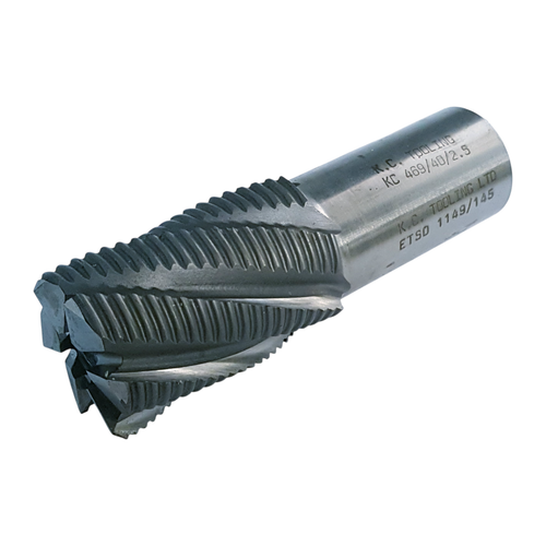 K.C Tooling 40mm Ripper Roughing End Mill 6 Flute 60mm CL 120mm OAL ...