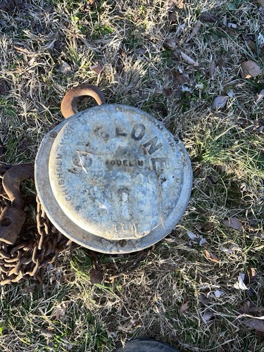 Antique* CM Cyclone Model M 1 Ton Manual Shop Hoist 7' Pendant Chain ...