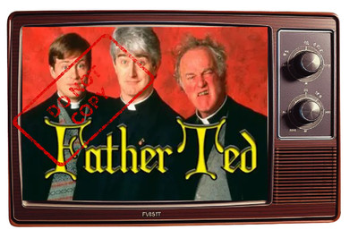 Father Ted Classic 1990s Catholic Priest Sitcom TV Show Retro Fridge ...