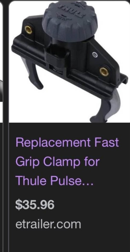 4 Thule Fast Grip Clamp - Twist Clamps Mounts for Thule Pulse Cargo ...
