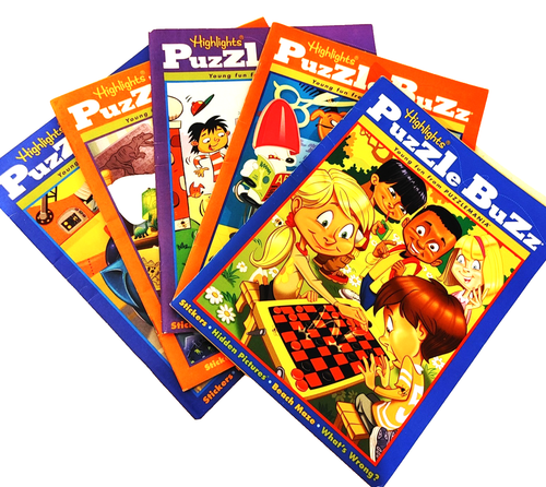 5 Highlights Puzzle Buzz Books Multi Themed Stickers Mazes Games Summer ...