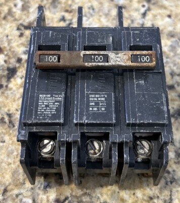 ITE BQ3B100 Circuit Breaker 100 Amp 3 Pole Bolt On 240 VAC Type BQ | eBay