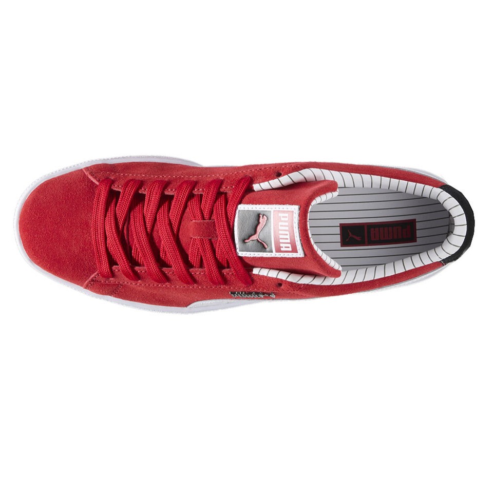 PUMA Suede Pinstripe Sports Club Lace Up Mens Red Sneakers Casual Shoes ...