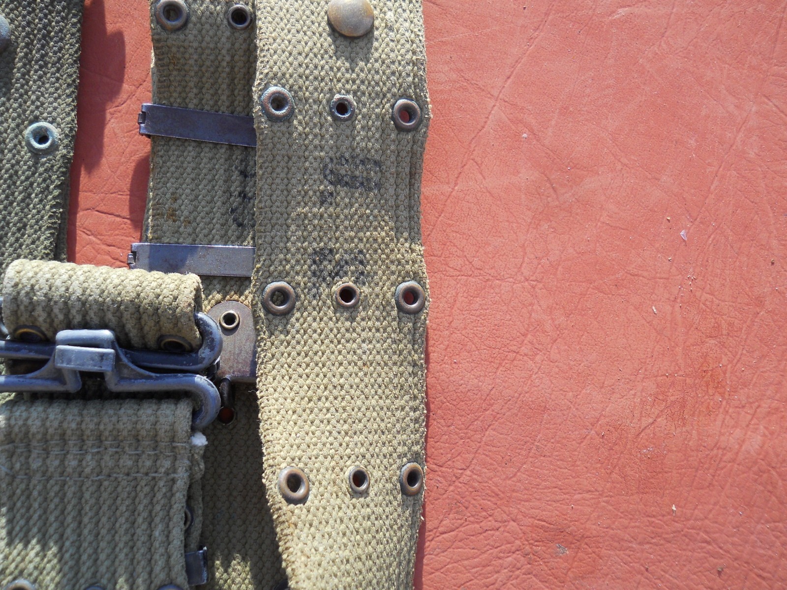 WW2 US Military Issue M-1936 WWII Army USMC Pistol Belt Web Canvas ...