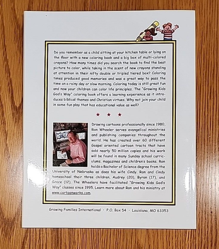 Growing Kids God's Way COLORING BOOK - Gary and Anne Marie Ezzo 9781883035235| eBay