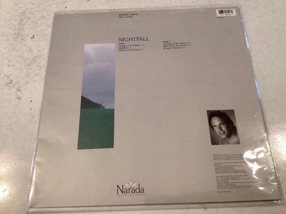 VINYL LP RECORD 1985 NIGHTFALL DAVID LANZ PIANO SOLOS ORIGINAL SLEEVE ...