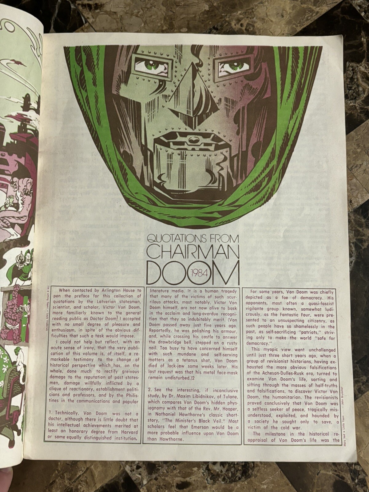 FOOM Magazine #4 1973 Marvel Comics Dr. DOOM Concept Art | eBay
