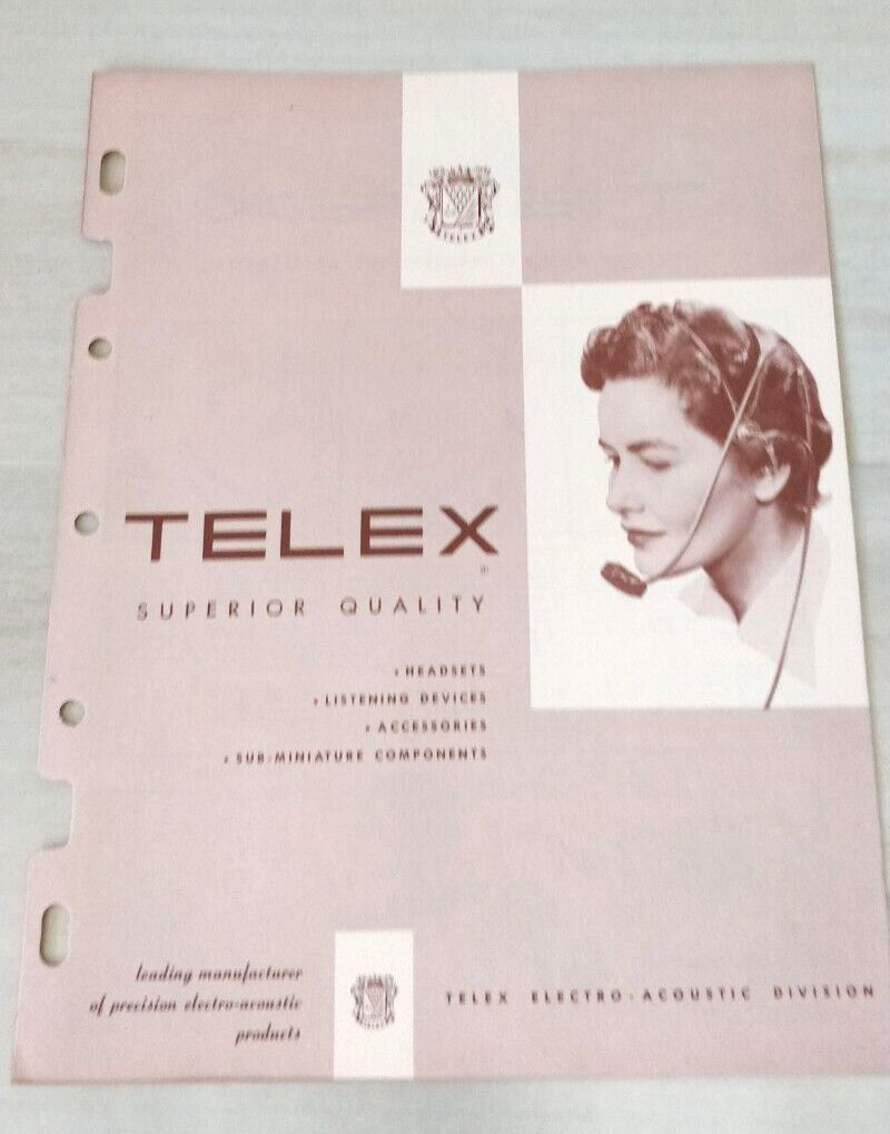 1957 Vintage Telex Catalog - Headsets & Accessories | eBay