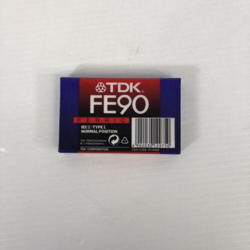 CASSETTE TAPE TDK FE90 FERRIC BLACK - 90 MINUTES - NORMAL POSITION LOW ...