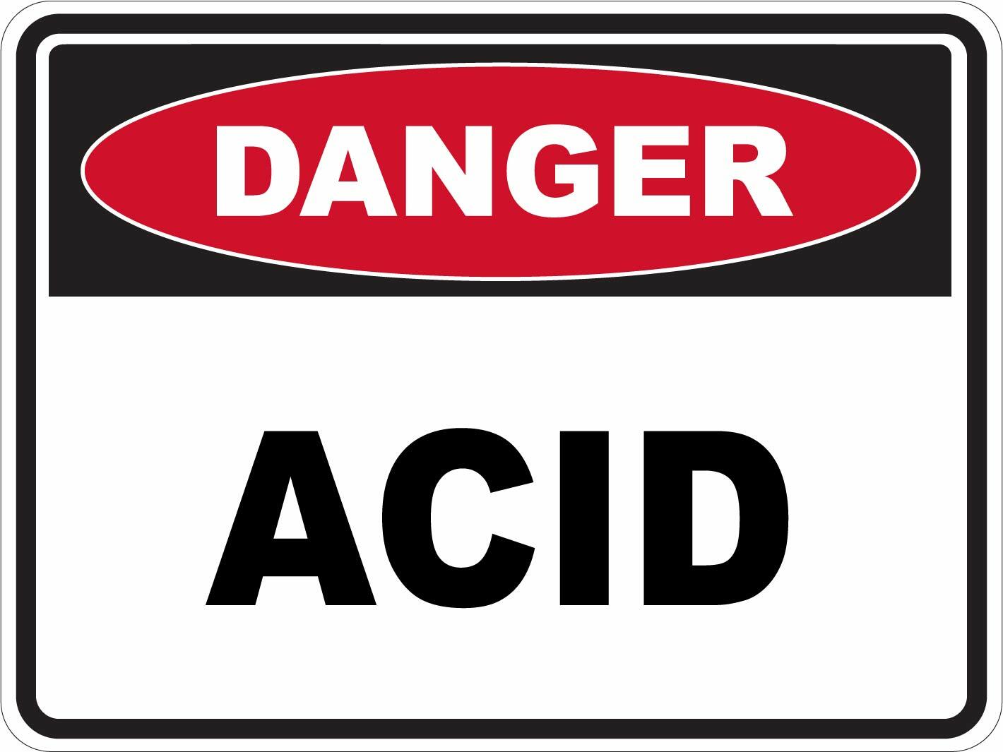 ACID - Danger Safety Sign Placard Sticker Decal OHS WHS | eBay