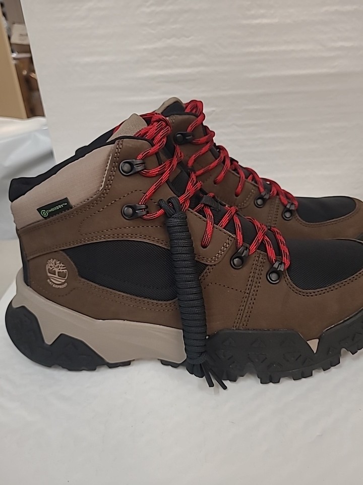 Mens Timberland Motion Scramble Mid Lace Waterproof Hike Boot Brown Sz ...