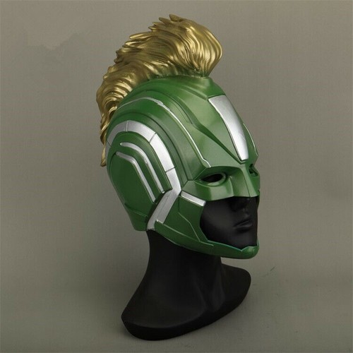 Captain Marvel Helmet Carol Danvers Cosplay Prop Halloween Face Mask | eBay