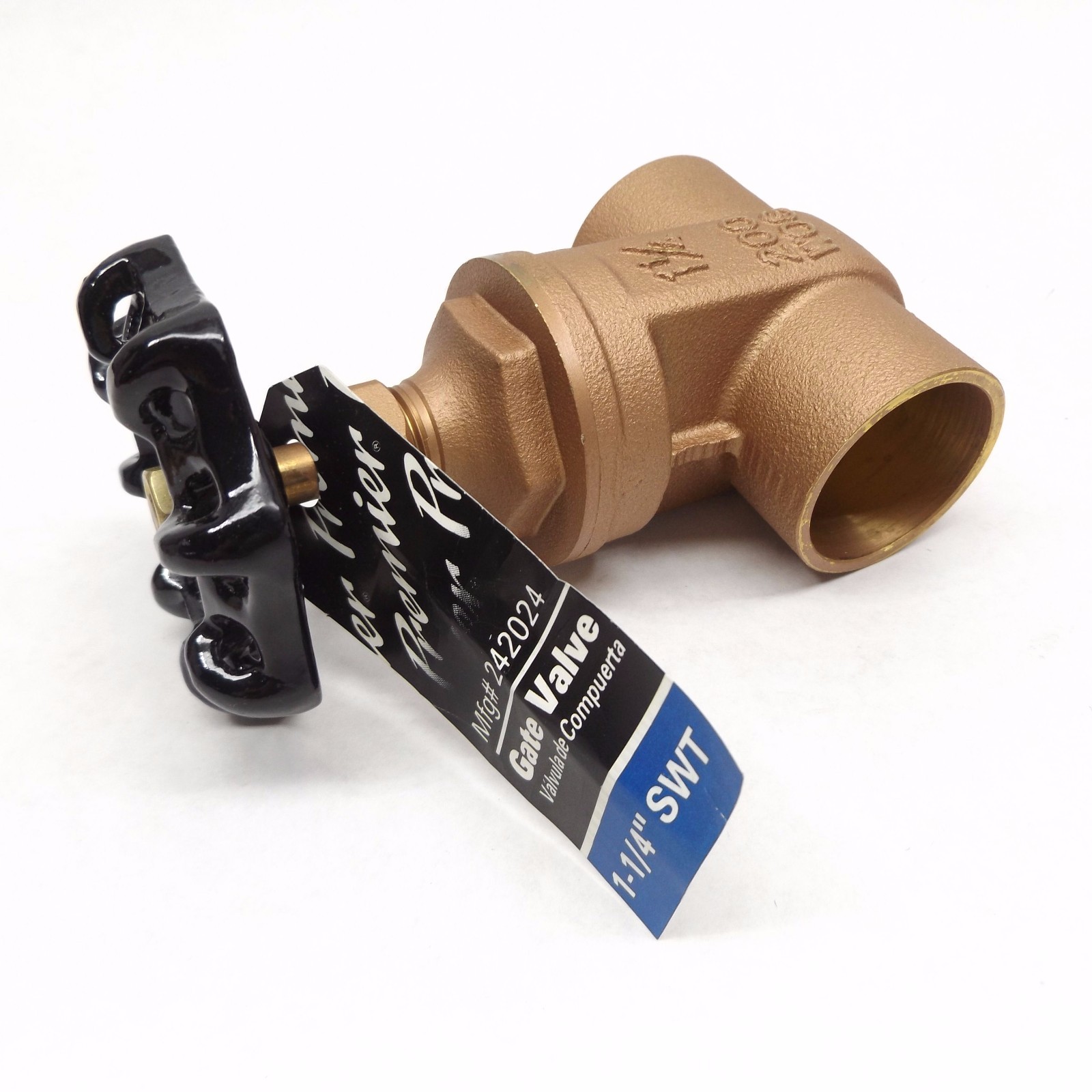 Premier 242024 Gate Valve 1-1/4″ Swt Bronze Finish, Non-Rising Stem 200 ...